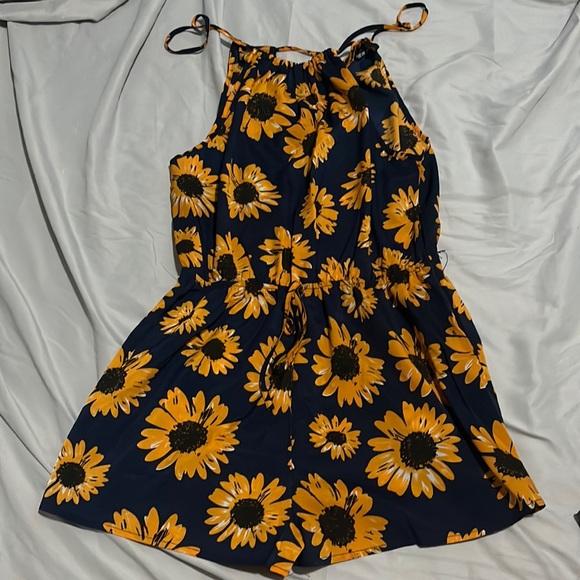 SHEIN | Dresses | New Cute Summer Sunflower Romper | Poshmark